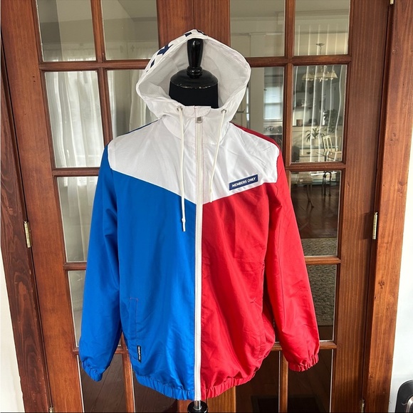 Members Only | Jackets & Coats | Members Only Red White Blue All Over ...